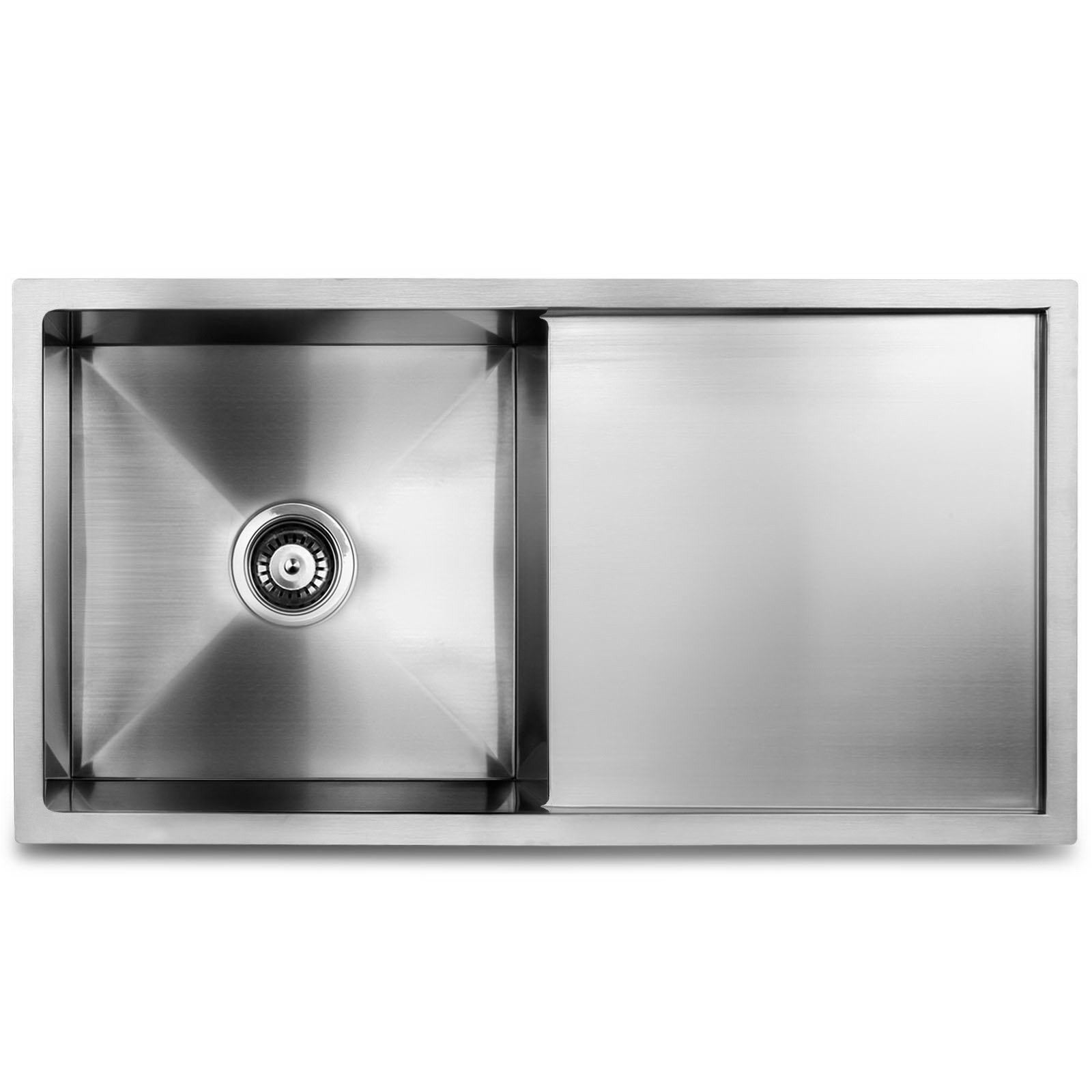 Cefito Stainless-steel Kitchen Sink Silver Under/Top/Flush Mount 87cm x ...