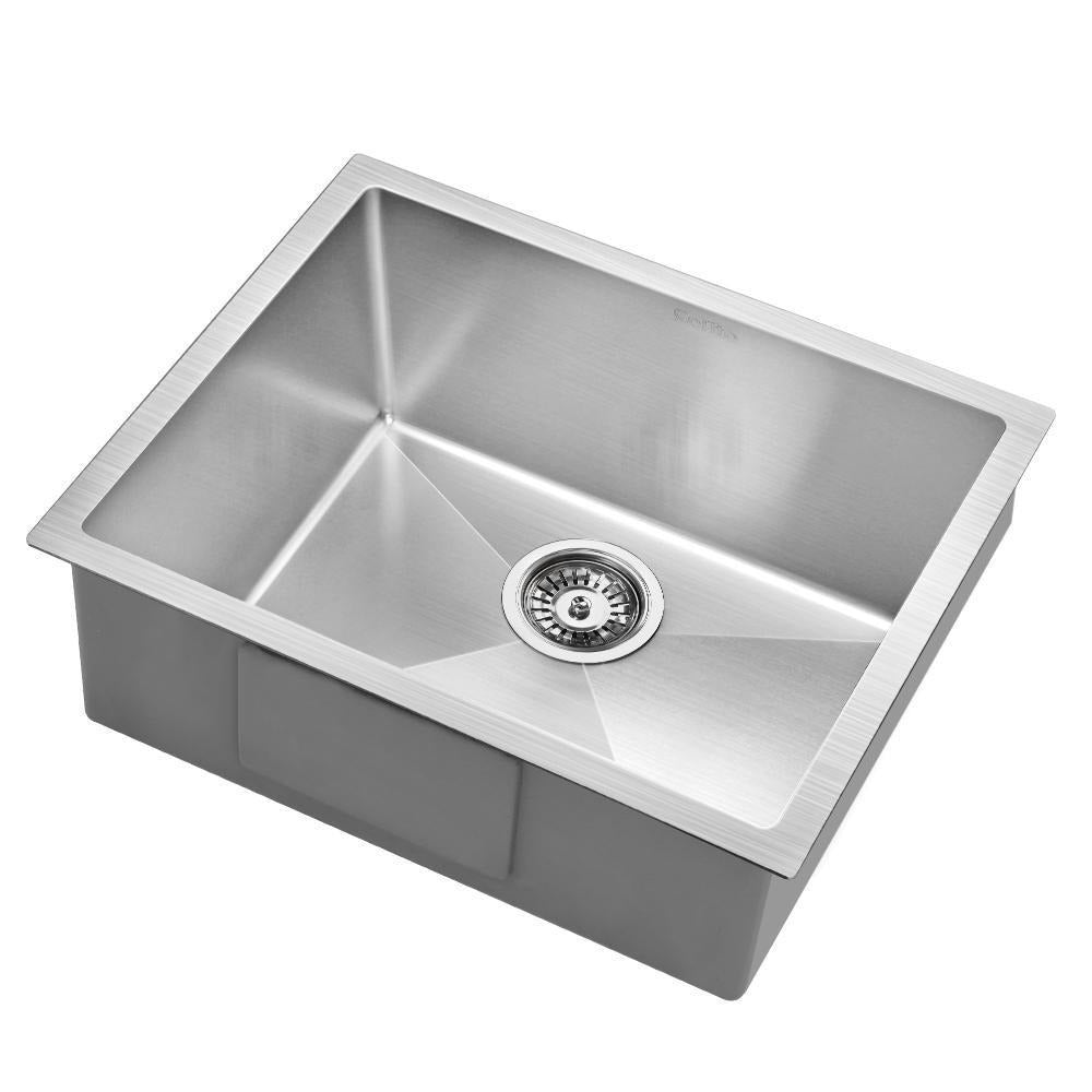 Cefito Stainless-steel Kitchen Sink Silver Under/Top/Flush Mount 54cm x ...
